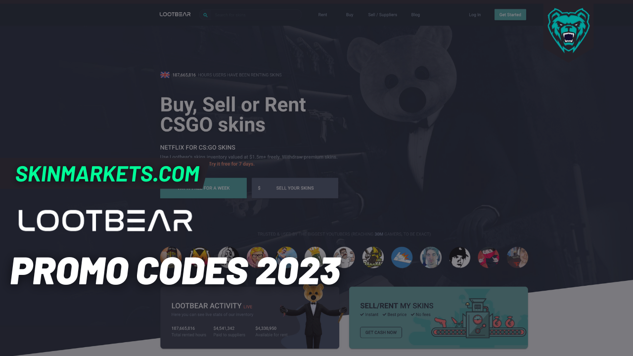 Lootbear Promo Code 2023 - SkinMarkets.com