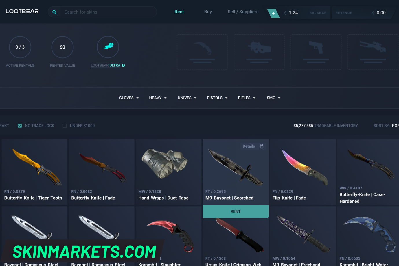 How To Rent CSGO Skins on Lootbear in 2023