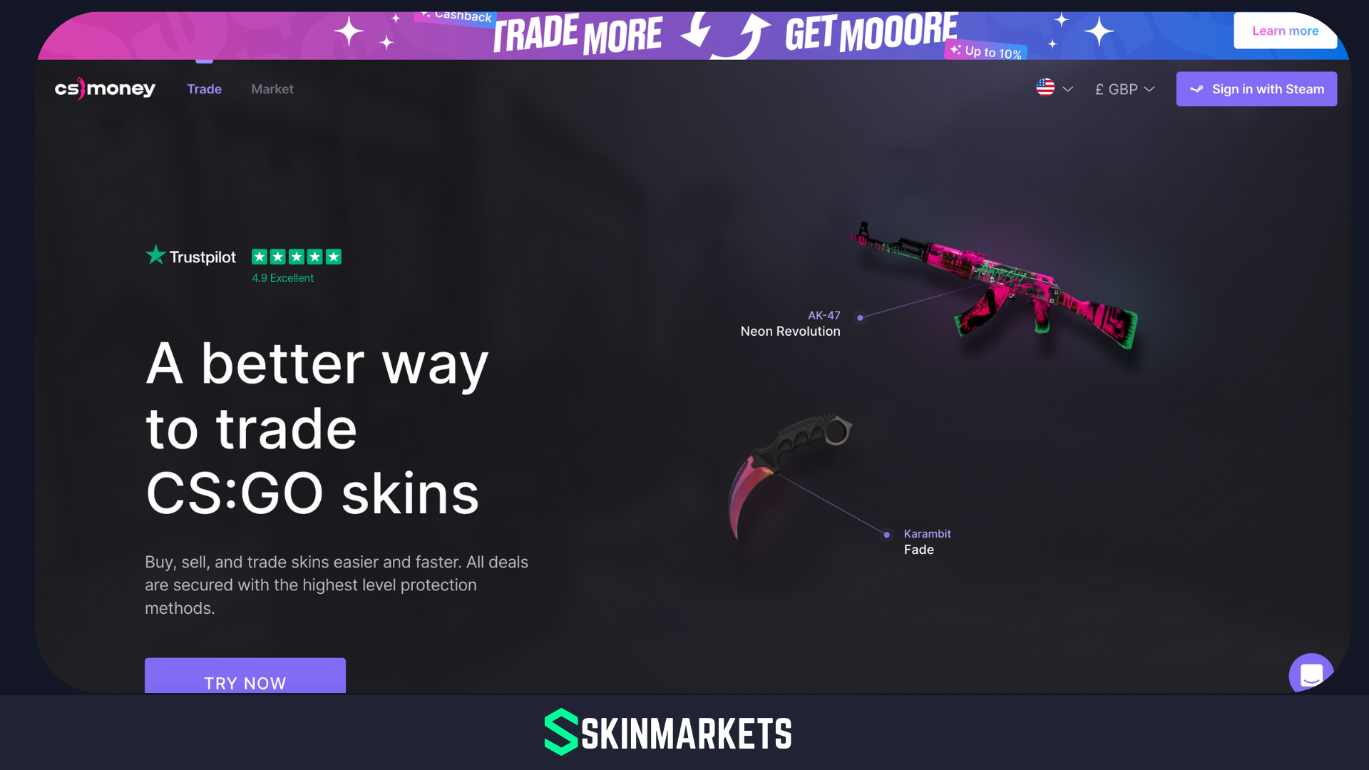Best CSGO Skin Trading Sites 2023 | SkinMarkets.com