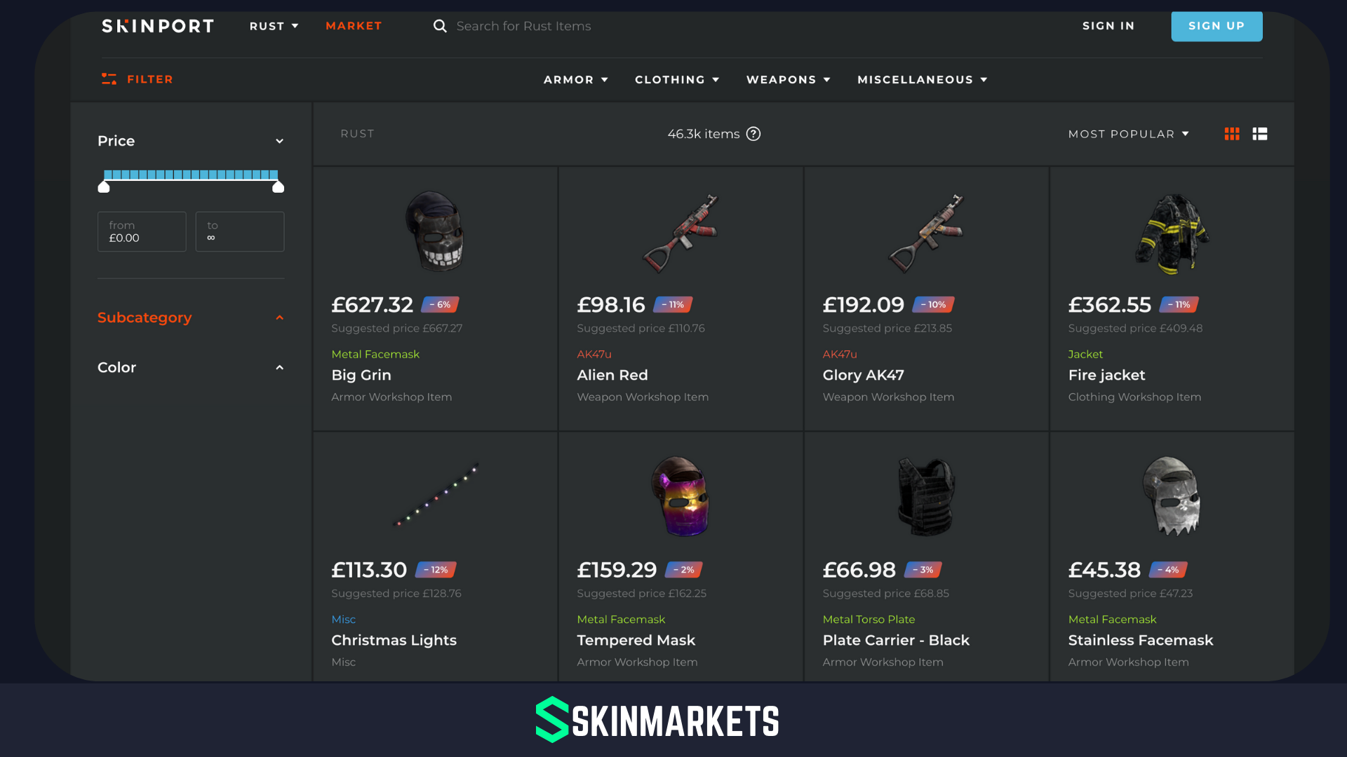 Best Rust Trading Sites 2023 | SkinMarkets.com