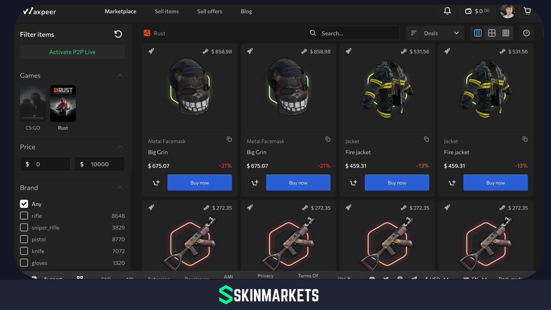 Best Rust Trading Sites 2023 | SkinMarkets.com